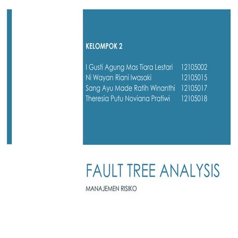 Penjelasan Fault tree analysis | PPTX