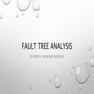 Fault tree analysis | PPTX