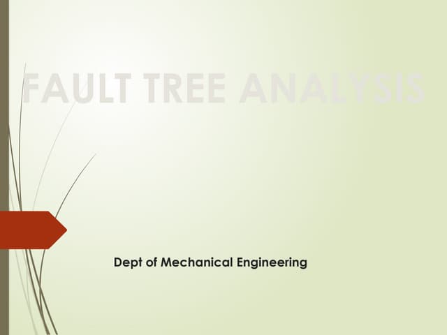 Fault Tree Analysis | PPTX