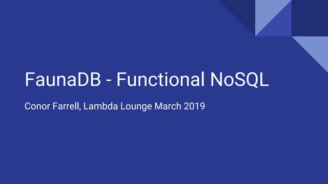 Fauna Db Functional Nosql Pdf Databases Computer Software And 0190