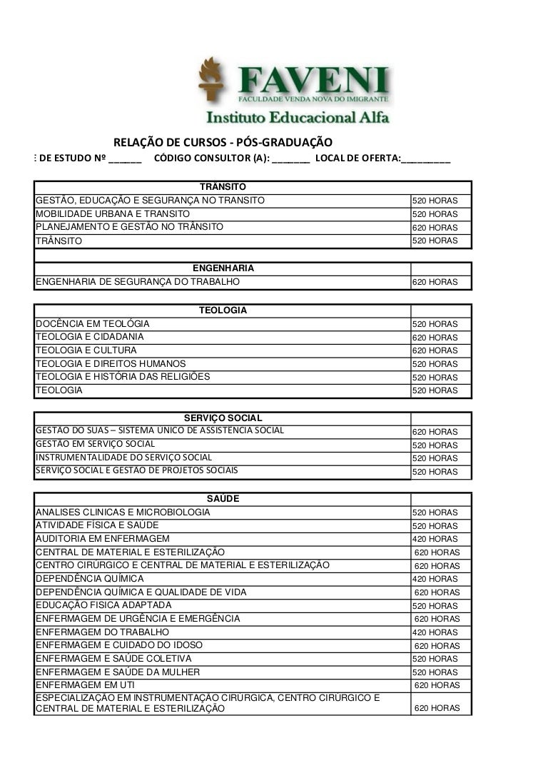 Faveni cursosFaveni cursos