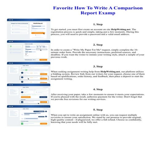 Favorite How To Write A Comparison Report Examp | PDF
