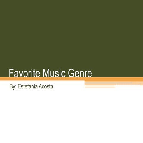 Favorite music genre | PPTX
