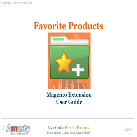 User Guide for Favorite Products Magento extension by Amasty | PPT