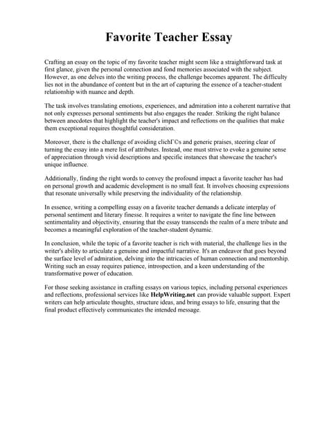 Favourite Teacher Essay.pdf