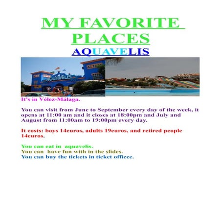 Favourite places | PDF