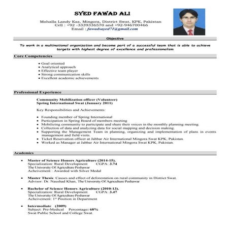Fawad cv 1- | PDF