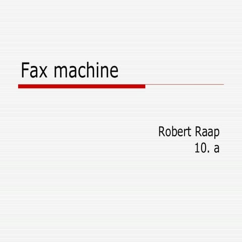 Fax Machine | PPT