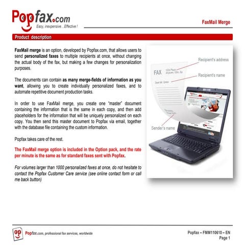 Faxmail merge | PPT