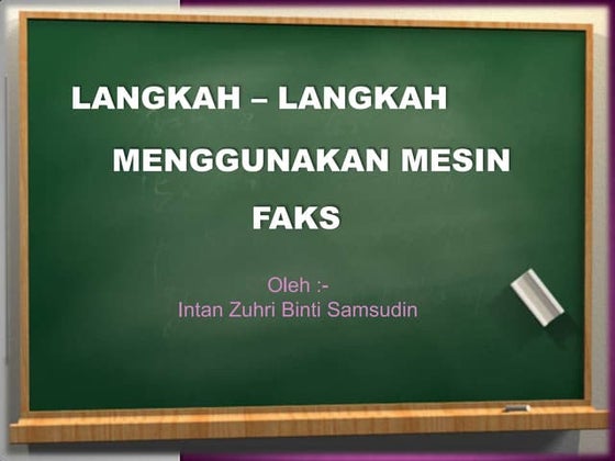 Cara kerja mesin fax | PPT