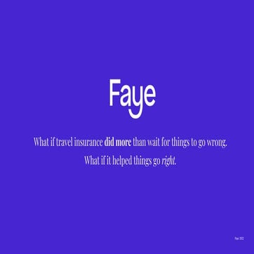Faye Travel Insurance - InsurTech Innovation Award 2022 | PPTX | Travel ...