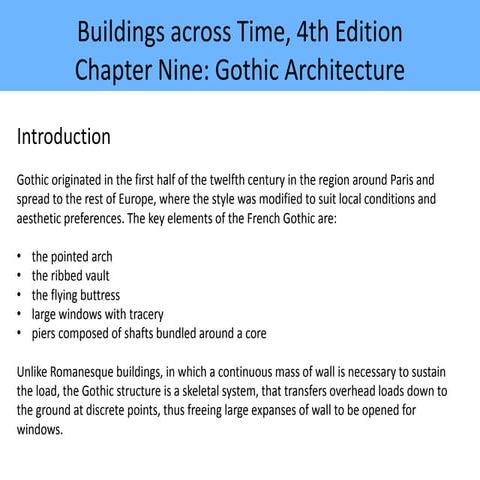Chapter Nine: Gothic Architecture | PPT