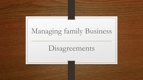Family Business Course - Governance Structures of Family Businesses ...