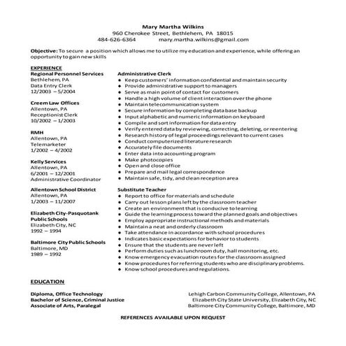 Martha's Resume | PDF