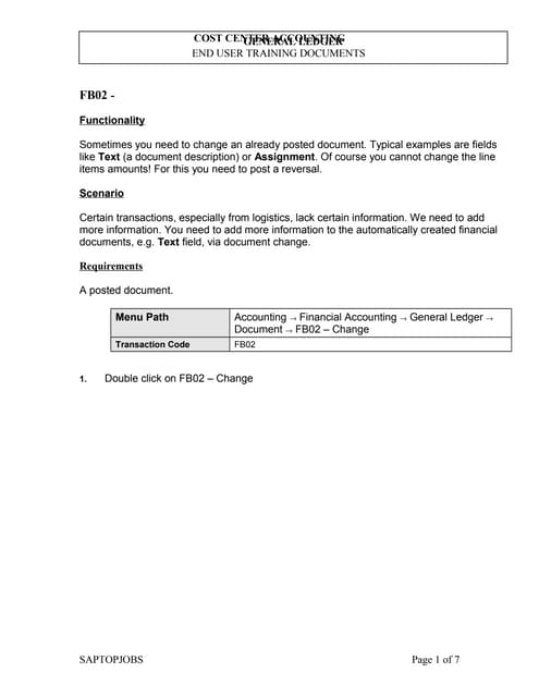 Fb08 how to reverse a document in sap t code | DOCX