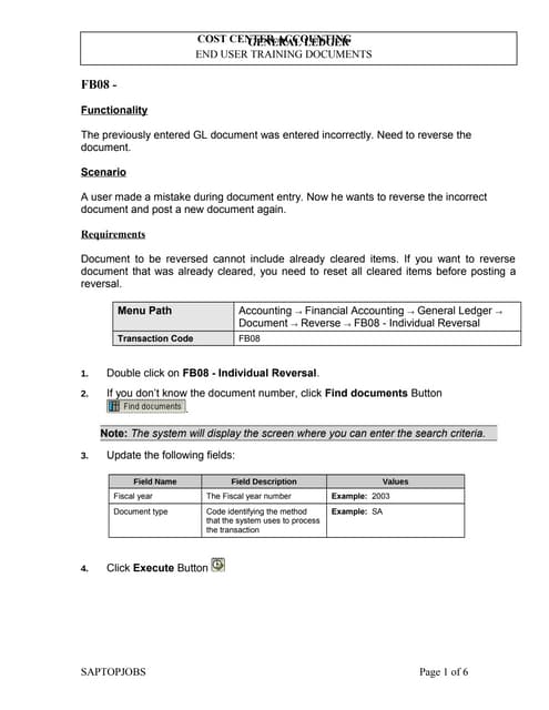 Fb08 how to reverse a document in sap t code | DOCX