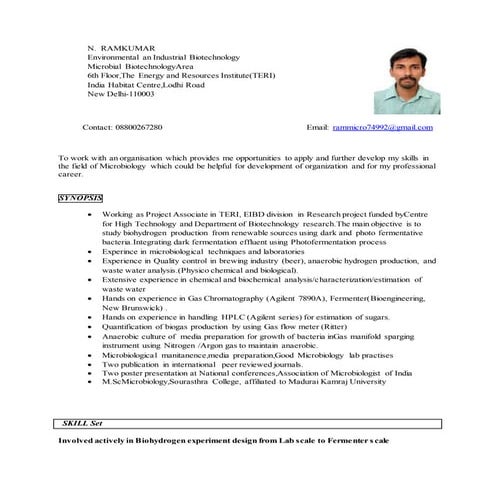 Ramkumar resume updated | DOCX