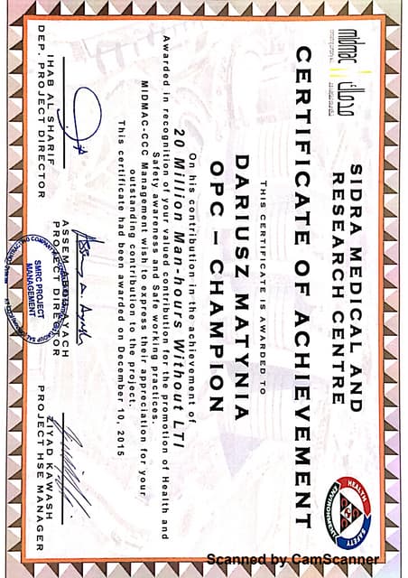 BOSIET OPITO Cert | PDF