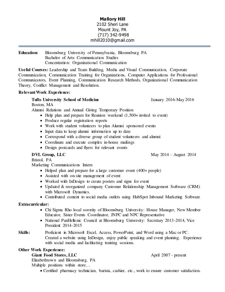 Mallory Hill - Resume