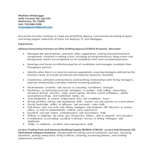 Madison McQuagge resume | DOCX