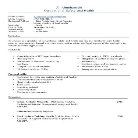 ALI RESUME new 11111222 ALI (1) | PDF