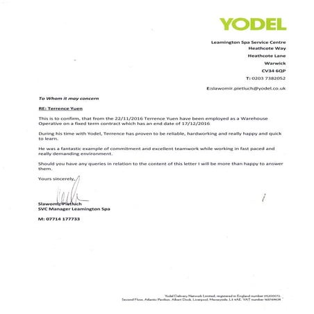 Yodel reference | PDF
