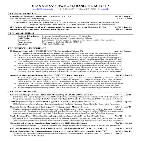 Resume Dhananjay Gowda | PDF