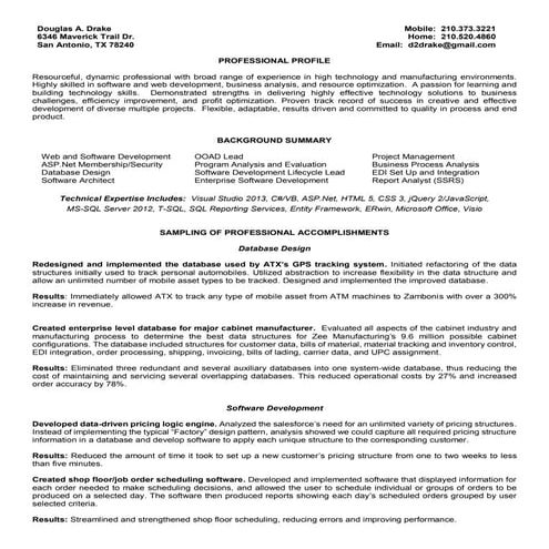 Douglas Drake Resume | PDF