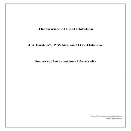 Coal Flotation Chemistry | PDF
