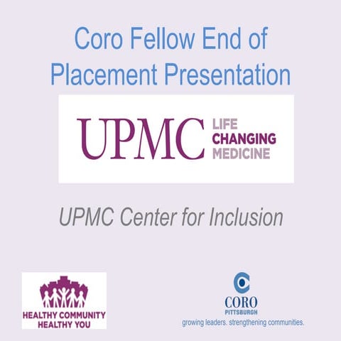 UPMC Placement Presentation | PDF | Wellness | Healthy Living