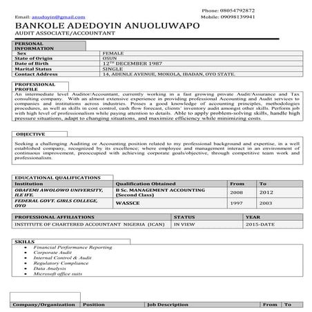 Anu revised cv | DOC