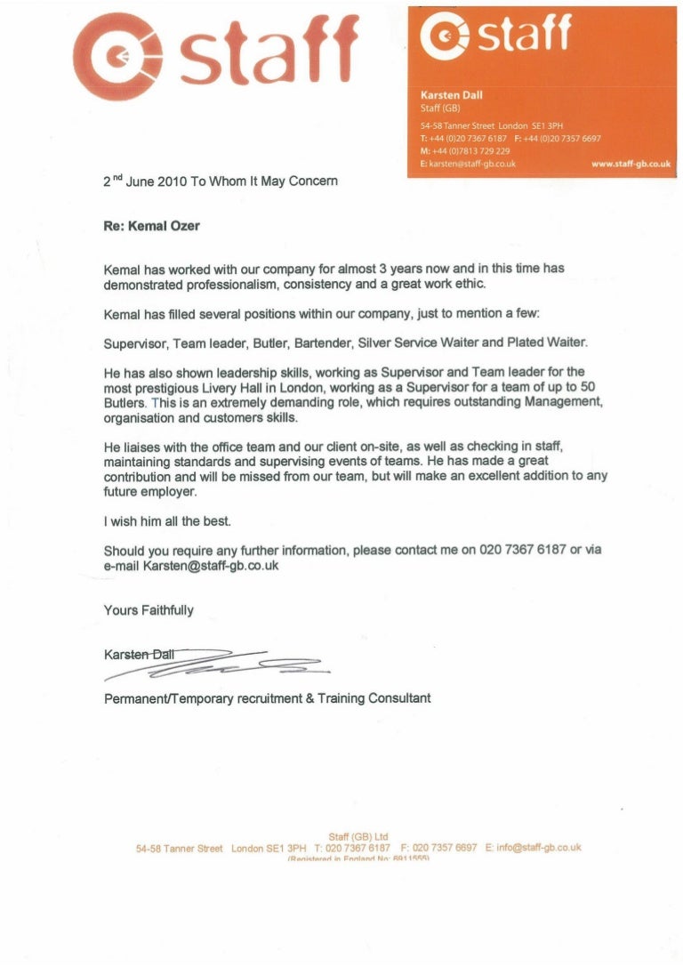 Staff Reference Letter staff-reference-letter