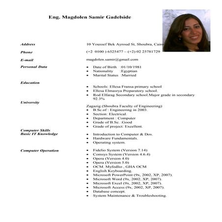 Magdolen Samir- CV | PDF