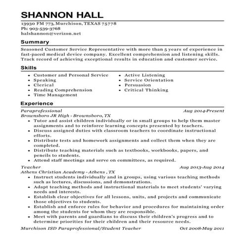Shannon Hall Resume | PDF