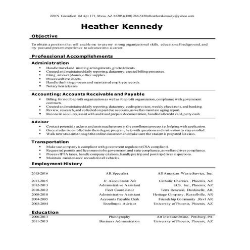 Heather Kennedy Resume 2016 | PDF