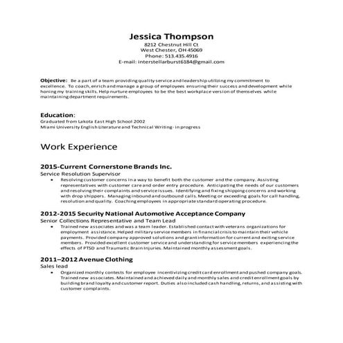 Jessica Thompson resume | DOCX