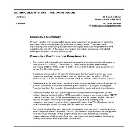 Ian Montague resume | PDF