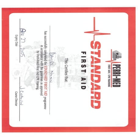 First Aid Cert | PDF