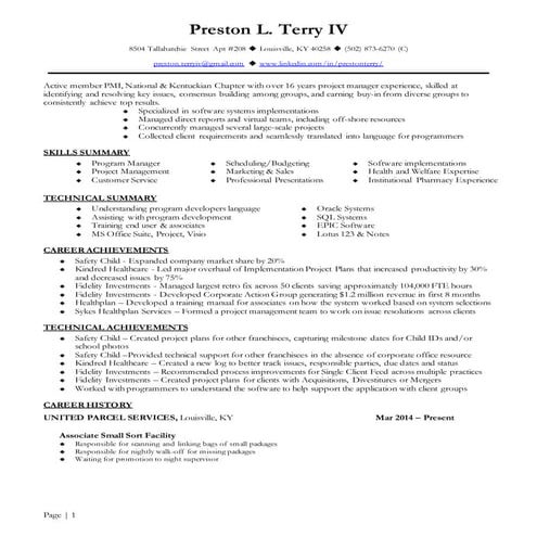 linked in resume | DOCX