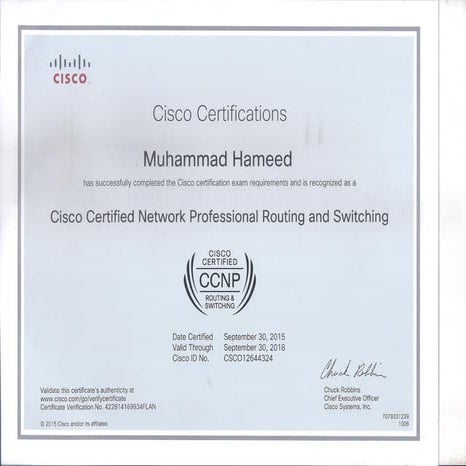 CCNP Certificate | PPT