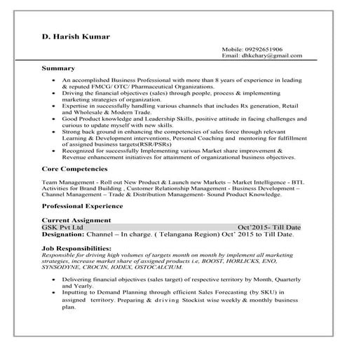 Resume Swarup B 1 | DOC