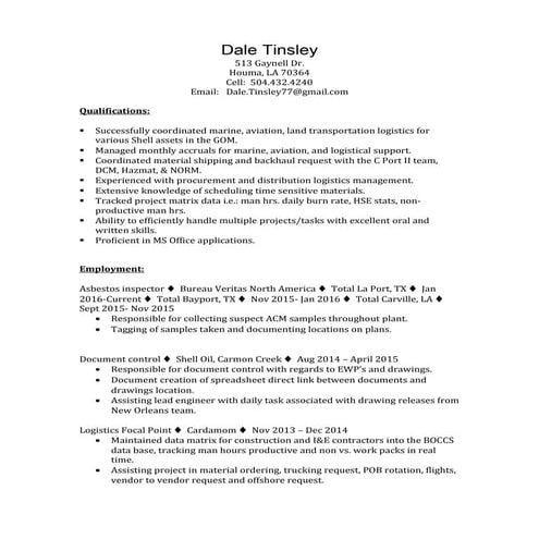 Resume , Dale_Tinsley[1] | DOC
