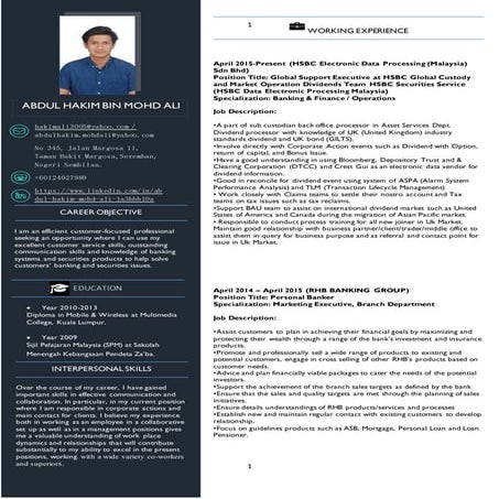 ABDUL HAKIM CV | PDF