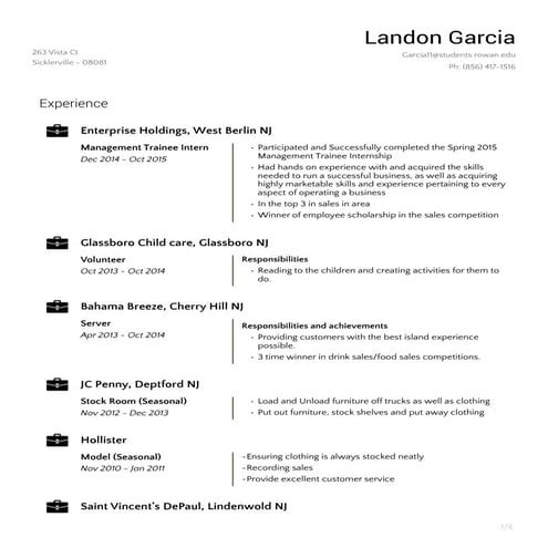 Landon Garcia's Resume | PDF