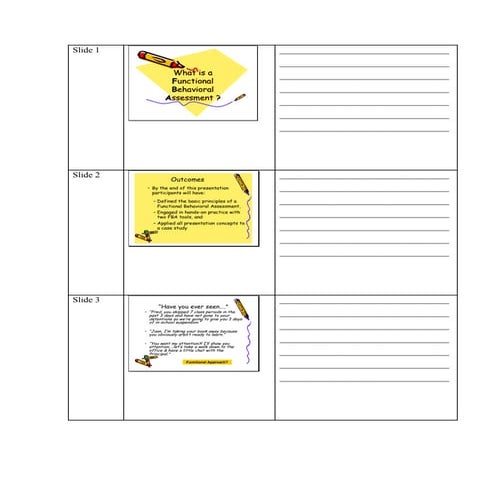 Fba Powerpoint For Inservice Print Copy For Participants | PDF