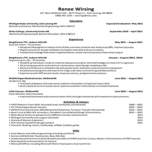Resume - Renee Wirsing | DOCX