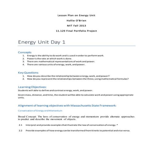 Lesson Plan on Energy Unit merged | DOCX