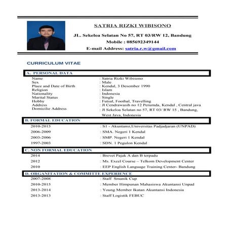 CV Satria | DOC | Technology & Computing