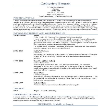 Catherine Brogan CV | DOCX