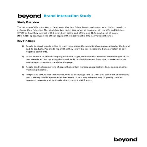 Facebook Interaction Study | PDF